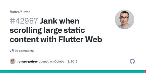 Jank When Scrolling Large Static Content With Flutter Web · Issue