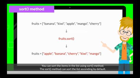 7 How To Sort Item In List Chapter 72 List Manipulation In Pygame Zero Youtube