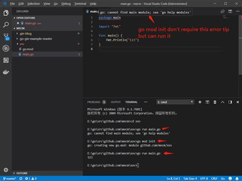 Go File Package Is Not Normal Go Cannot Find Main Module See Go