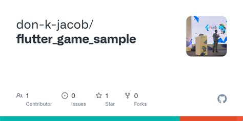 Github Don K Jacob Flutter Game Sample