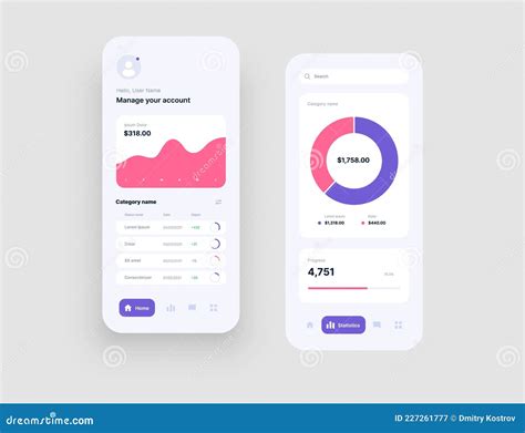 Wireframes Screens Dashboard UI And UX Kit Design Stock Vector