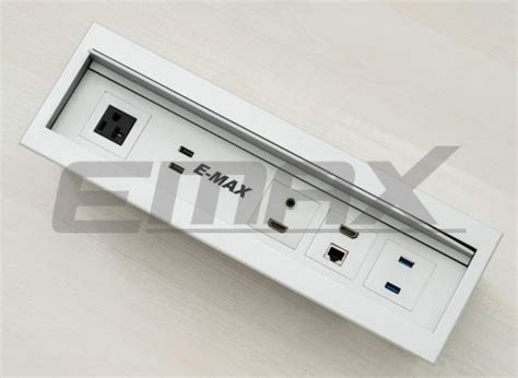 Table Connectivity Box Desktop Socket E Max Tech Furniture Manufacturer