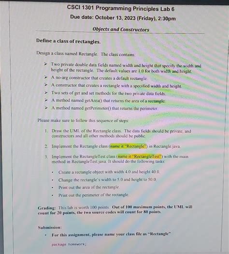 Solved Due Date October 13 2023 Friday 230pm Objects
