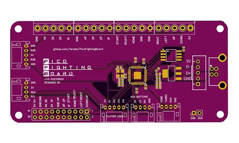 Raspberry Pi Pico Integrated Pico Fighting Board For Arcade Hitbox Mix Sinoarcade