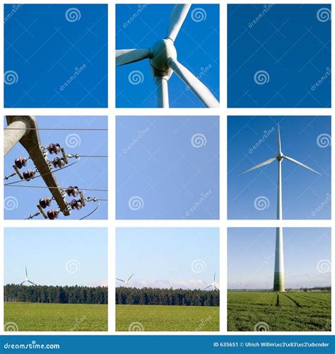 Wind Energy Grid Stock Image Image Of White Blue Storm 635651