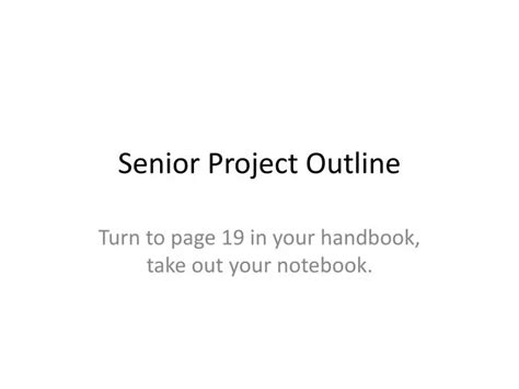 PPT Senior Project Outline PowerPoint Presentation Free Download ID 2641163