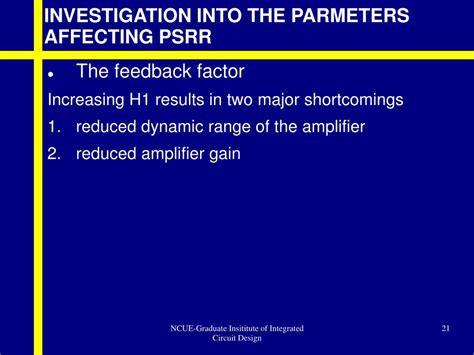 Ppt Modeling And Analysis Of Psrr In Analog Pwm Class D Amplifiers