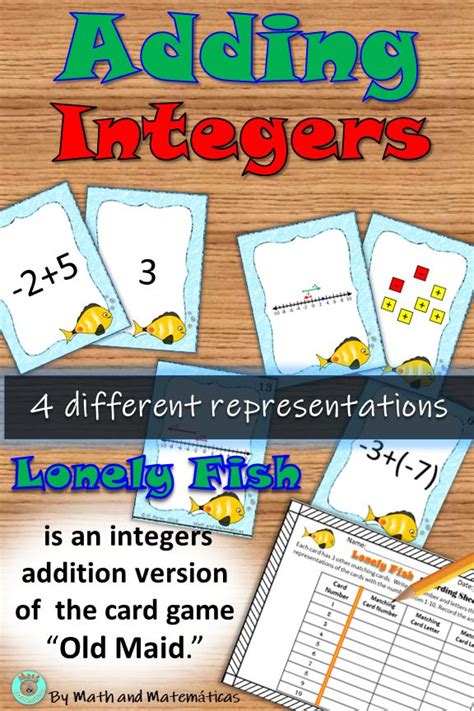Adding Integers Matching Game Activity Integer Operations Adding