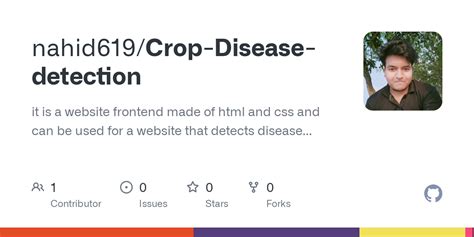 GitHub Nahid619 Crop Disease Detection It Is A Website Frontend Made Of Html And Css And Can