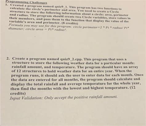 Solved Programming Challenges 1 Created A Program Named