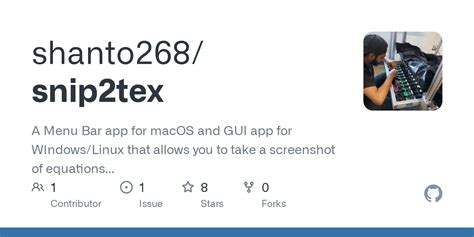GitHub Shanto268 Snip2tex A Menu Bar App For MacOS And GUI App For WIndows Linux That Allows