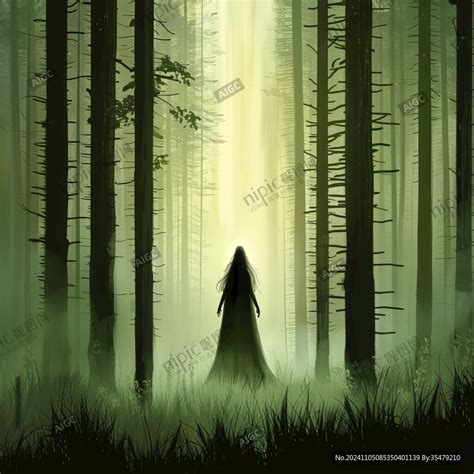 Ai创作图森林中的女孩背影 森林女孩手机壳插画 森林一束光 神秘林间 女巫森林 深林插画 忘忧森林 奇幻森林迷失森林 魔法森林插画 深林大场景 鬼林 神秘的森林 异世森林 孤独背影插画 闹鬼的