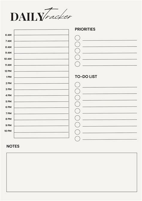 Daily Routine Template Etsy