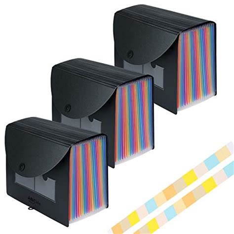 Expanding File Folder With Cover Accordian File Organizer Portable A4 Letter Size File Box High