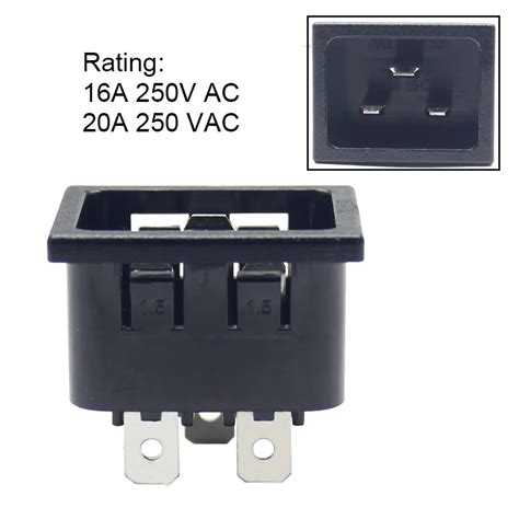Screw Mounted IEC C20 Socket Reliable Power Connector