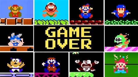 Nes Games Game Over Screens Vol1 Youtube