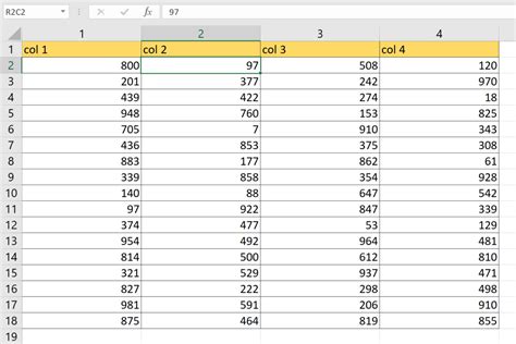 fix excel when rows and columns are both numbers sheetaki