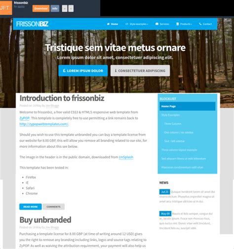 Simple Html5 Template