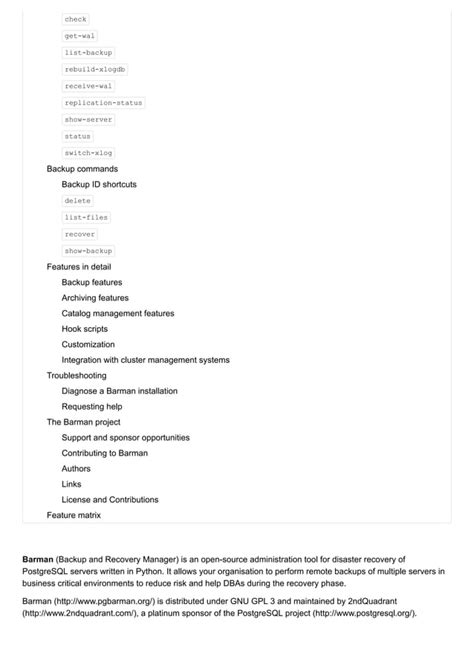 barman postgresql manual pdf operating systems computer