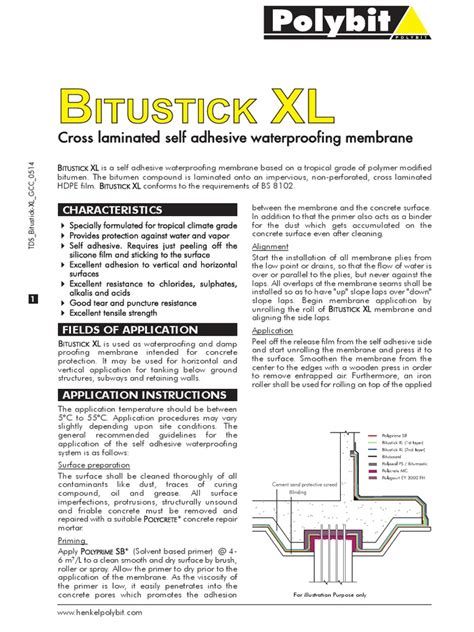 Bitustick Xl Pdf Industries Manmade Materials