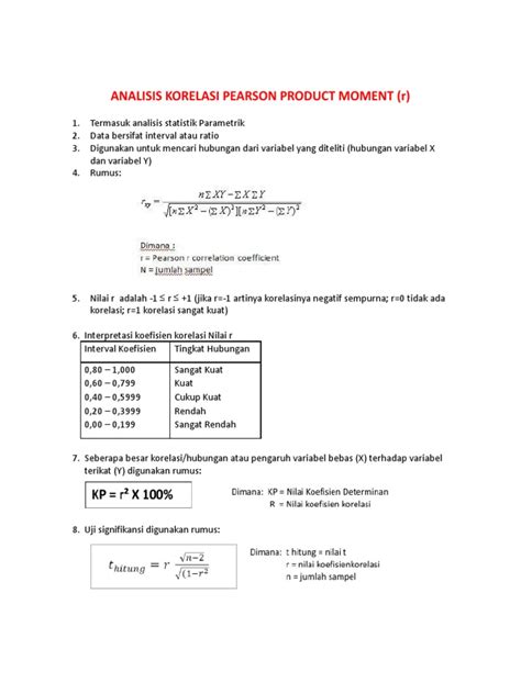 Analisis Korelasi Pearson Product Moment Pdf