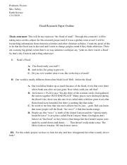 Flood Research Paper Outline Pdf Pedersen Peyton Mrs Talley Earth Science 12 1 2020 Flood