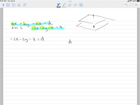 SOLVED Give A Scalar Equation For A Plane At Distance From The Plane P With Equation V