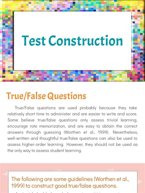 Test Construction Pdf Multiple Choice Cognition