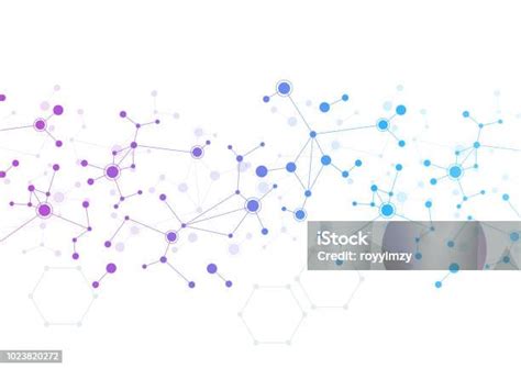 추상 점과 선 분자 구조 기술 배경 및 과학 스타일 의료 디자인입니다 벡터 일러스트 레이 션 0명에 대한 스톡 벡터 아트 및 기타 이미지 Istock