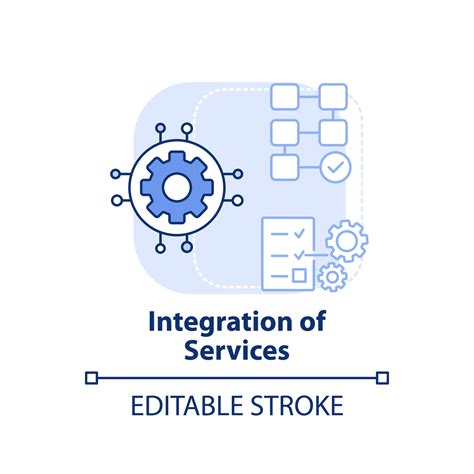 Integration Of Services Light Blue Concept Icon Complex System Maas Component Abstract Idea