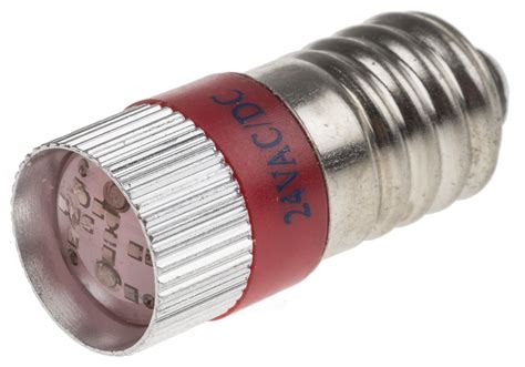 Led Indicator Lamp E10 Red Multichip 10mm Dia 24v Dc Rs Led Indicator Lamp E10 Red Multichip 10mm Dia 24v Dc Rs