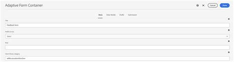 Adaptive Forms Core Component Form Container Adobe Experience Manager