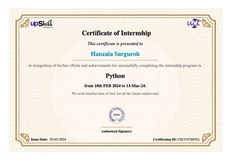 Hanzala Sarguroh On Linkedin Python Internship Careergrowth