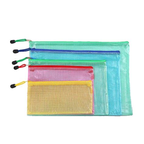 플라스틱 폴더 파일 봉투 문구 보관 방수 지퍼 Pvc 정리 가방 문서 용지 사무실 A3 A4 A5 A6 1pc 서류