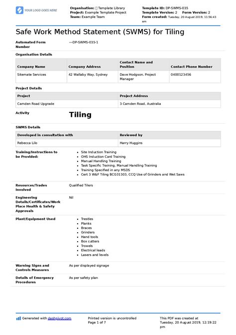 Epoxy Flooring Method Statement