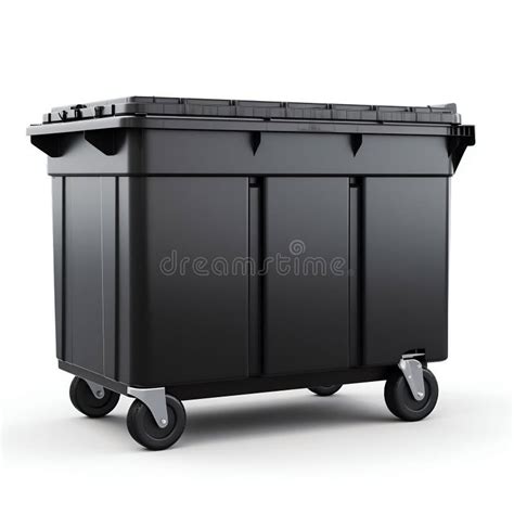 Garbage Container Isolated On White Background Generative Ai Stock Illustration Illustration