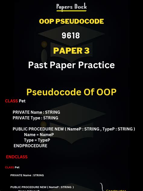 Oop Pseudocode Pdf