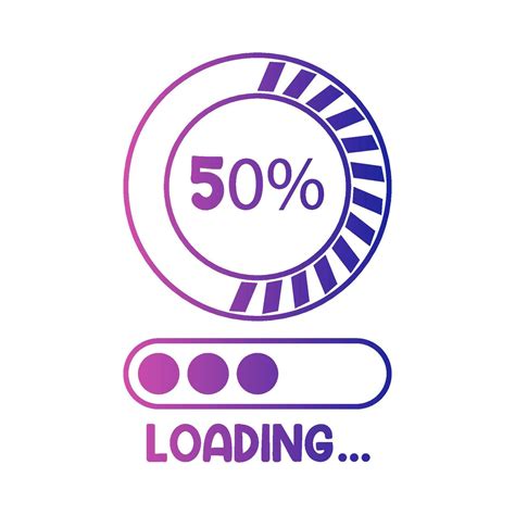Progress Loading With Circular Loading Illustration 36417923 Vector Art