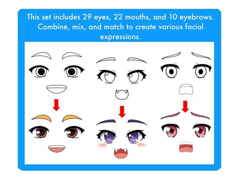 Procreate Chibi Character Creator Stamps Bundle Free Chibi Base Included High Quality