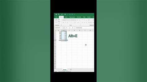 Sum Shortcut Key Excel Excelforbeginners Shorts Trendingshorts