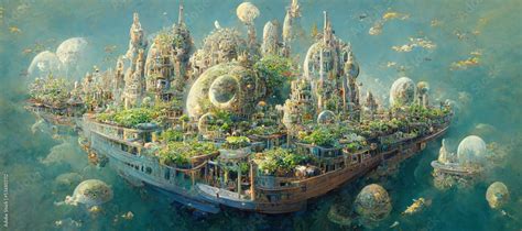 Fantasy Art Floating City