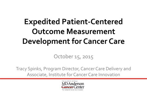 Expedited Patient Centered Outcome Measurement Development For Cancer