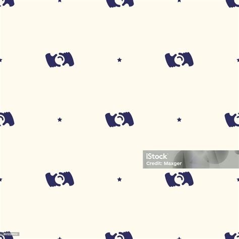 양식에 일치 시키는 사진 카메라 벡터 일러스트와 함께 완벽 한 패턴 최소한의 배경 겉창에 대한 스톡 벡터 아트 및 기타 이미지