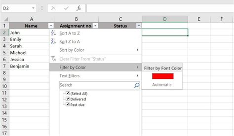 How To Sort And Filter Data By Color In Excel
