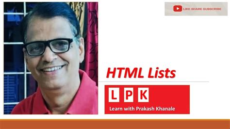 Html Lists Youtube