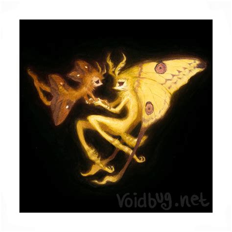 The Dancers Moth Insect Bug Sprites Fantasy Nature Art Nostalgic Fairybook Print Etsy
