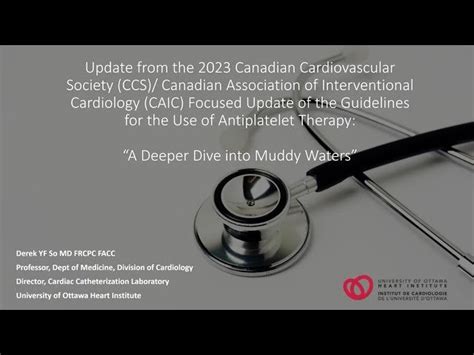 Free Video Update On The 2023 Ccs Caic Guidelines For Antiplatelet Therapy A Deeper Dive From