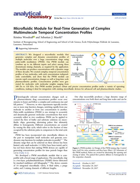 Pdf Microfluidic Module For Real Time Generation Of Complex