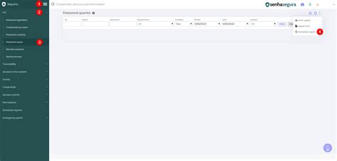How To Create Password Queries Schedule Report Pam Core Senhasegura Community