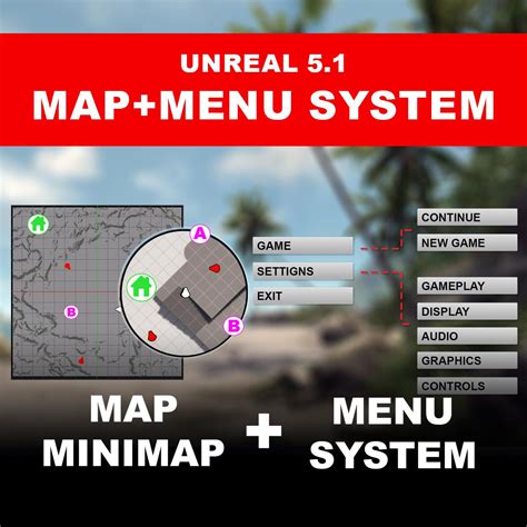 [project files] unreal engine 5 1 complete menu system menu map minimap link in